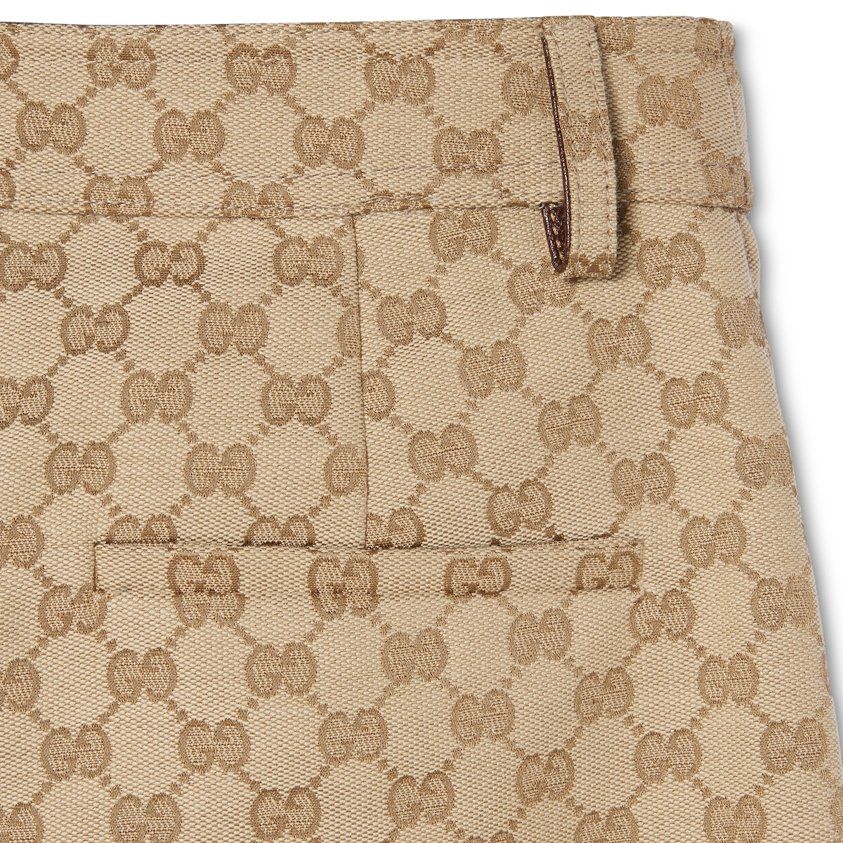GG cotton canvas fabric pants in sand | GUCCI® UK
