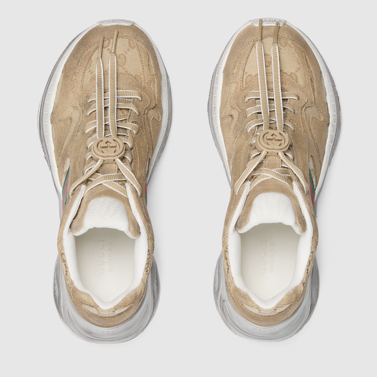 Women's Gucci 2.0 sneaker in brown suede and GG canvas | GUCCI® INT