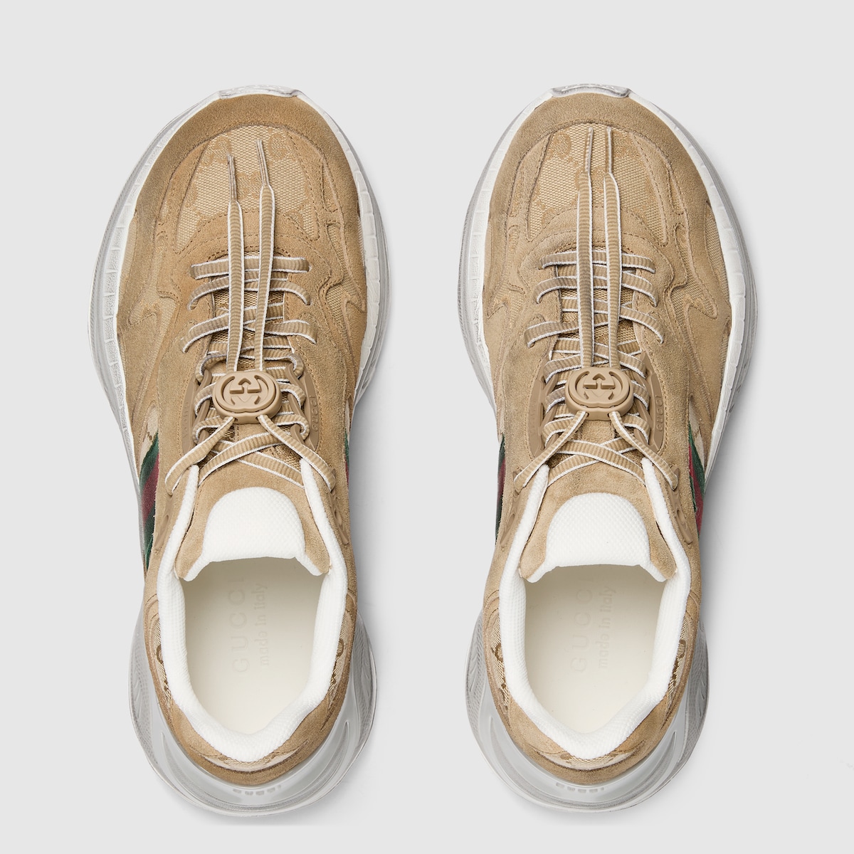 Men's Gucci 2.0 sneaker in brown suede and GG canvas | GUCCI® US