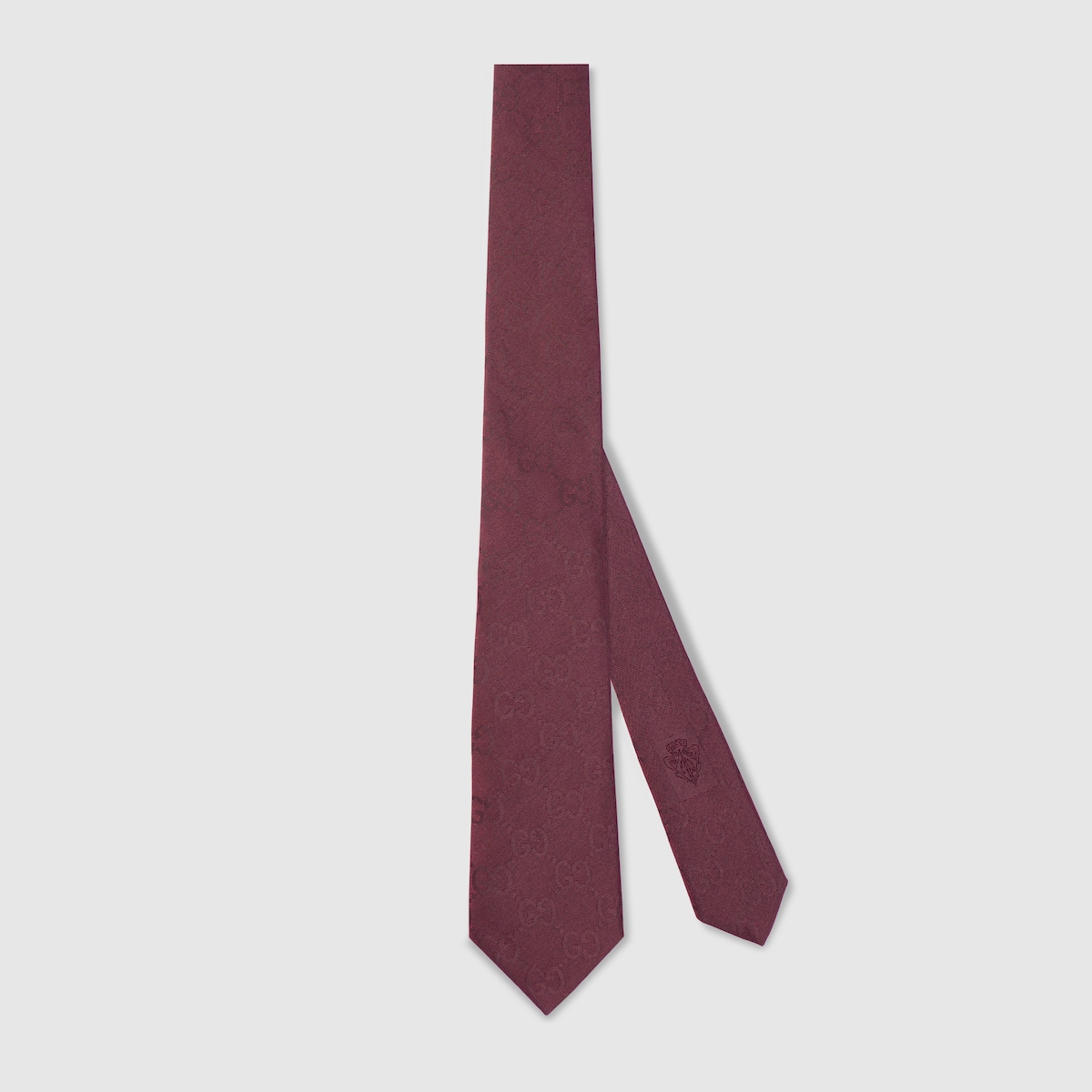 GG silk cotton tie in bordeaux | GUCCI® SG