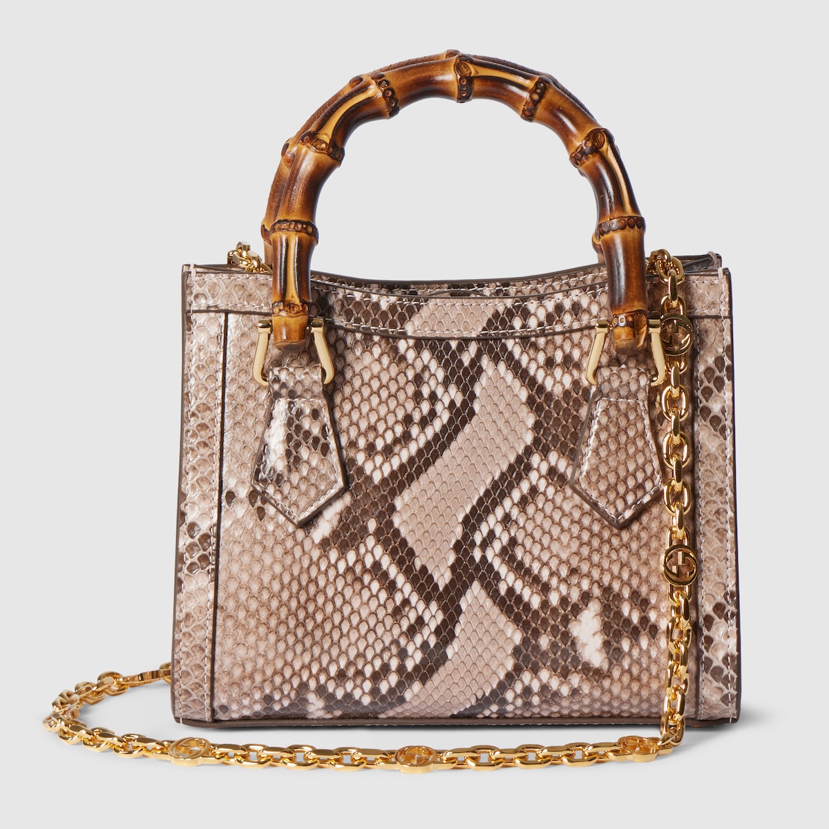 Gucci Diana python small tote bag in pink | GUCCI® ZA