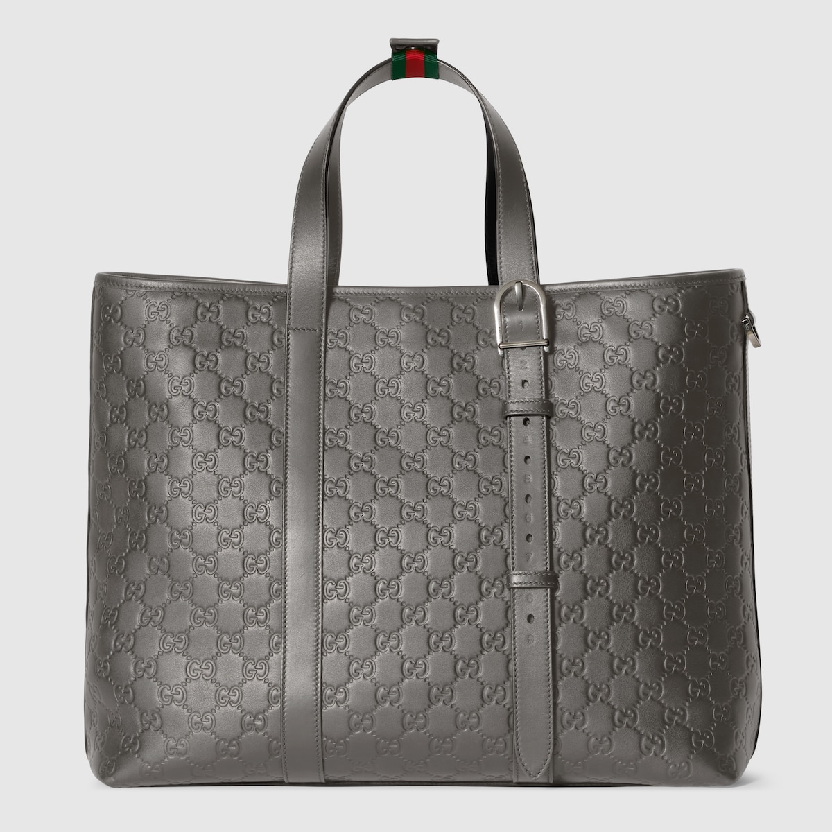 〔GGエンブレム〕ラージ トートバッグ ・グレー GGスプリーム | GUCCI公式
