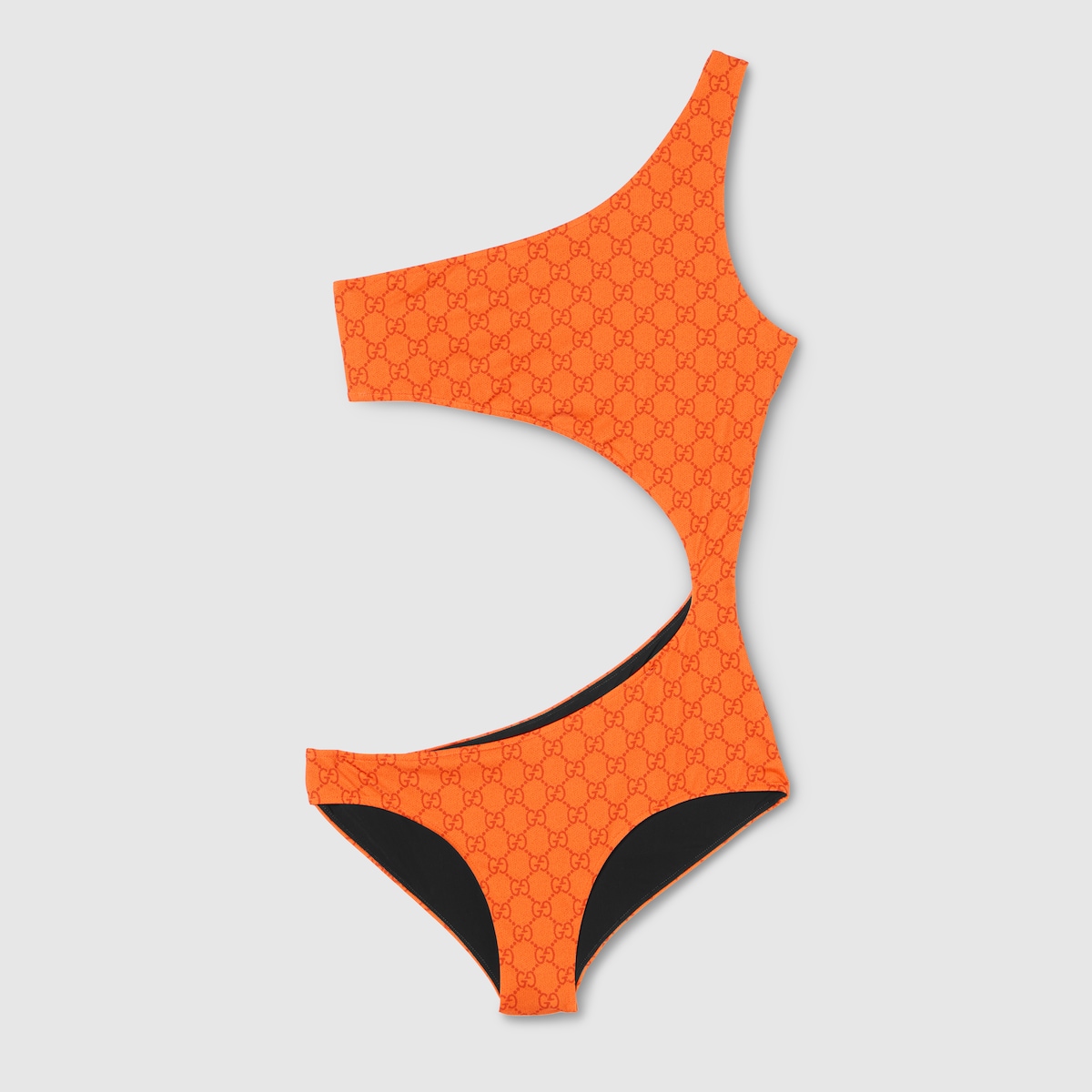 Printed stretch jersey bodysuit in orange | GUCCI® UK