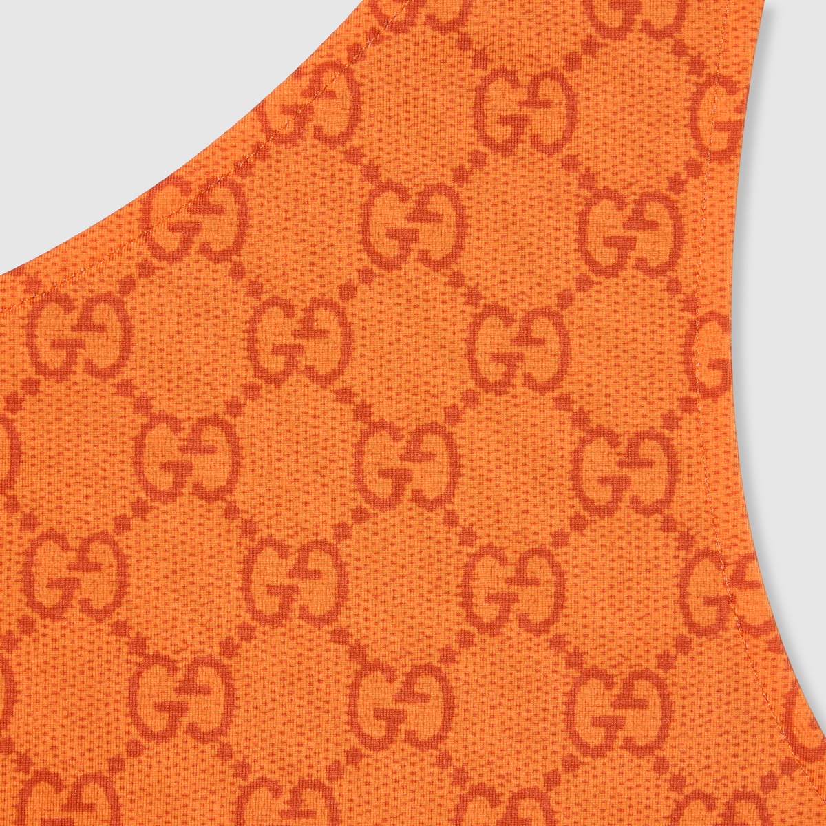 Printed stretch jersey bodysuit in orange | GUCCI® AE