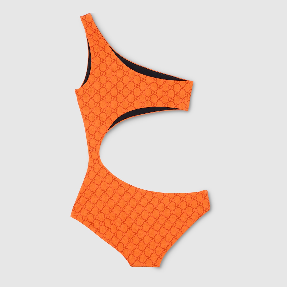 Printed stretch jersey bodysuit in orange | GUCCI® UK