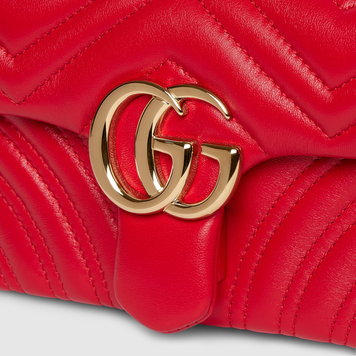 GG Marmont small shoulder bag in bright red leather | GUCCI® AU