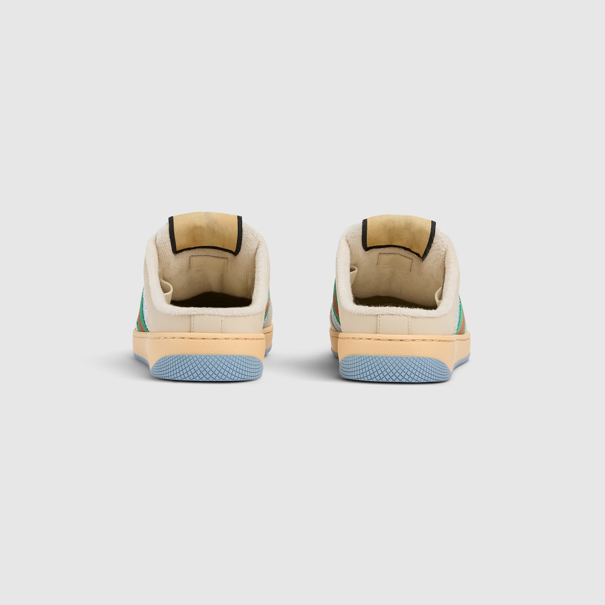 Screener Damen-Mules mit Perlen-Motiv in hellblauer GG Perlen-Canvas ...