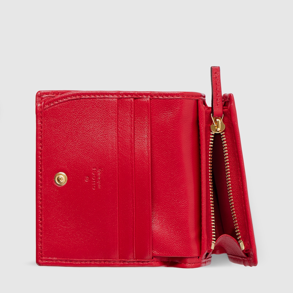 GG Marmont small wallet in bright red leather | GUCCI® CH