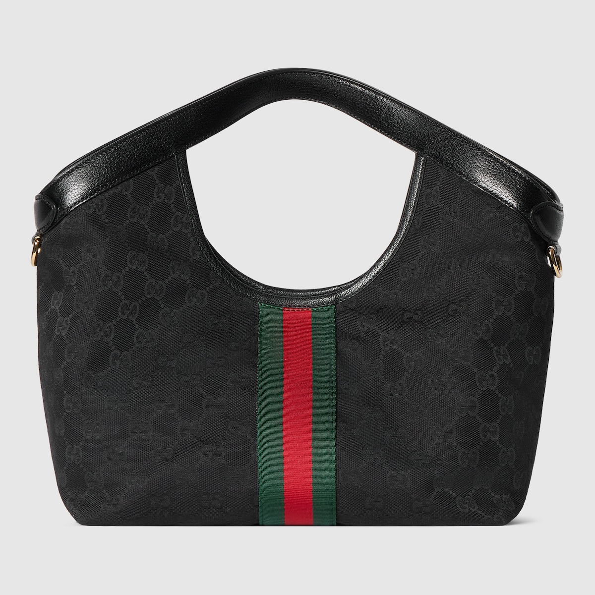 Gucci Giglio small tote bag in black GG canvas | GUCCI® FI