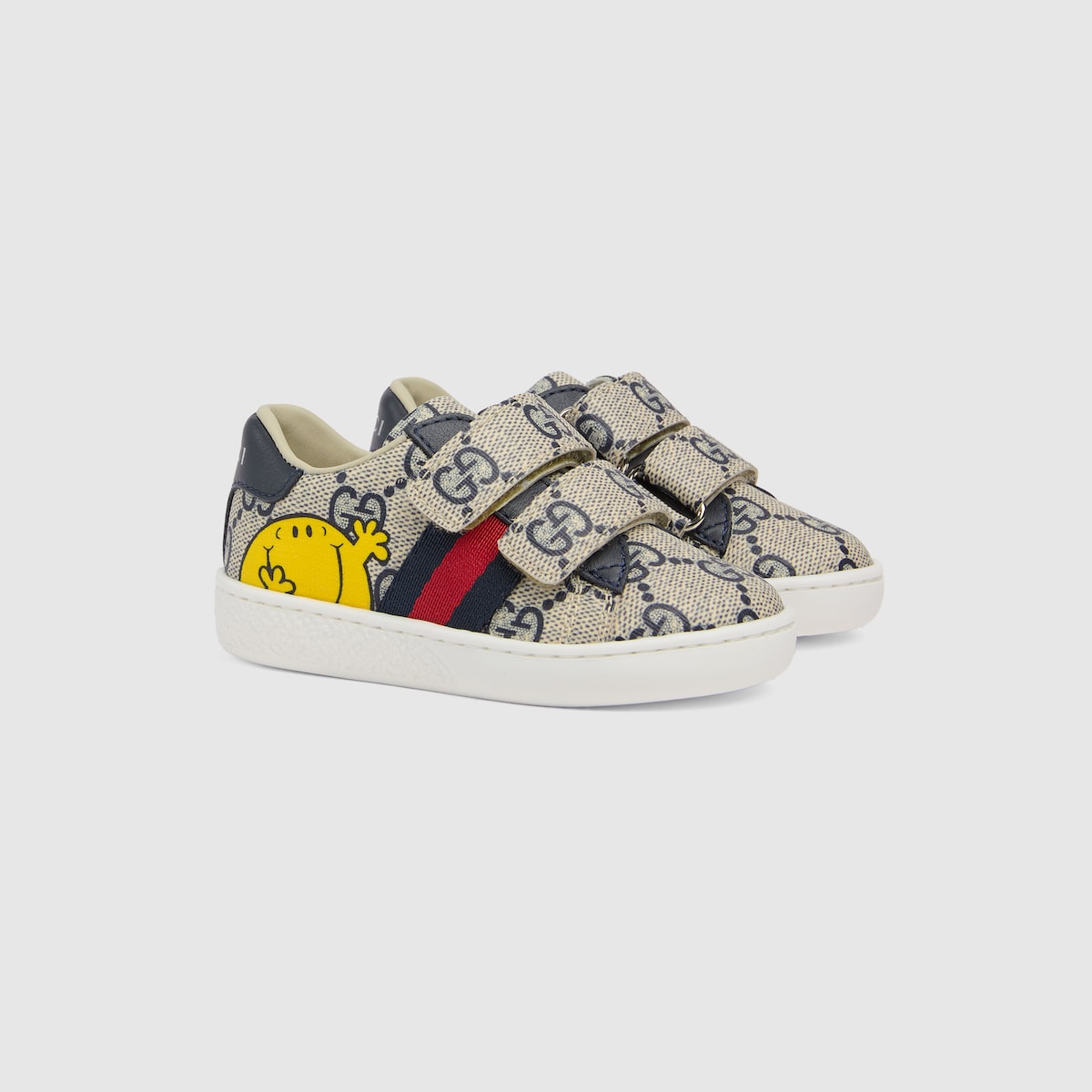 Toddler Gucci Ace sneakers in beige and blue GG Supreme | GUCCI® US