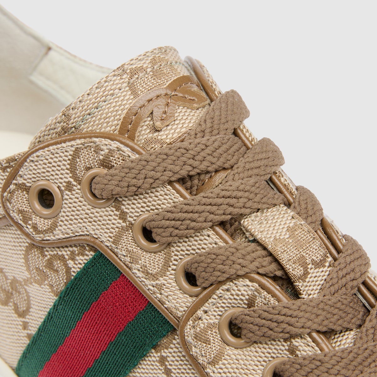 Women's Stretch low-top sneaker in sand and brown GG canvas | GUCCI® HU