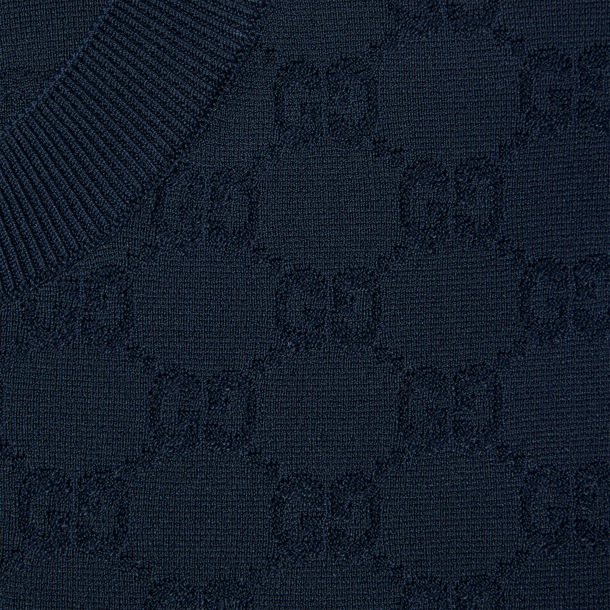 GG fine fabric jacquard cardigan in navy | GUCCI® US