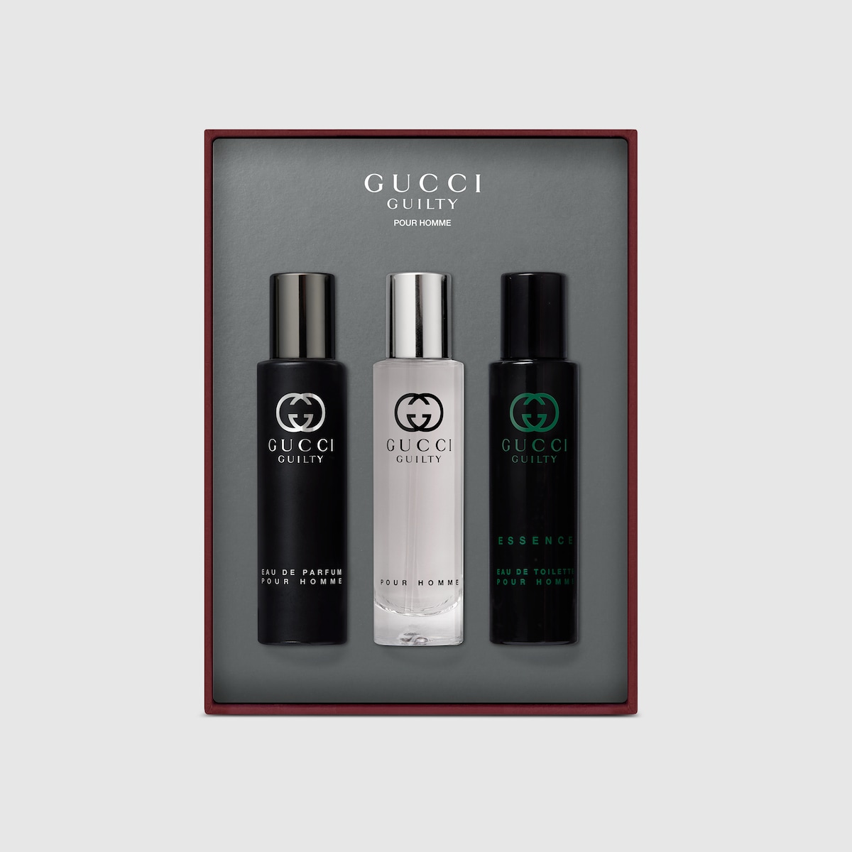Gucci Guilty Pour Homme Trio Gift Set in travel spray | GUCCI® CA