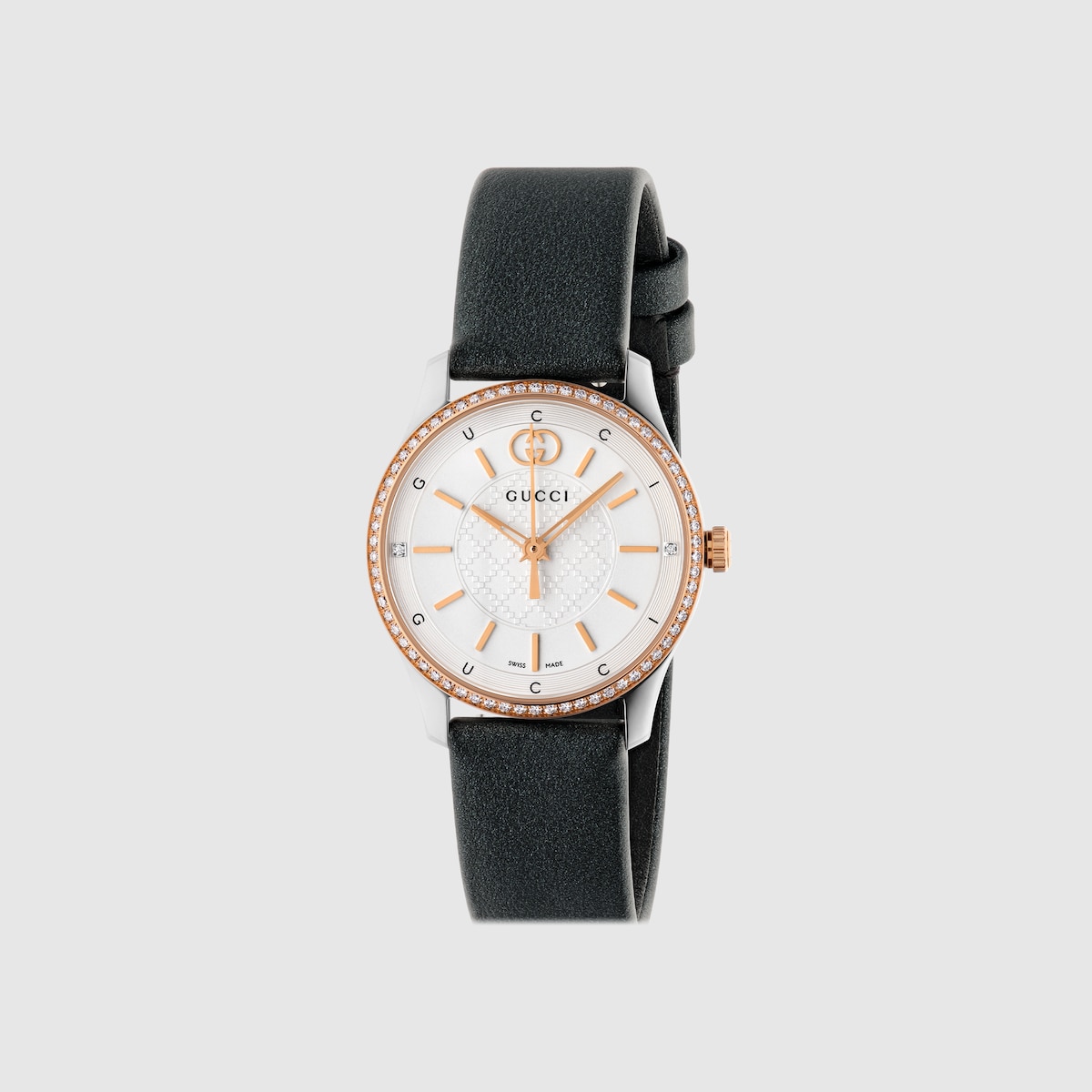 G-Timeless leather strap in black leather | GUCCI® UK