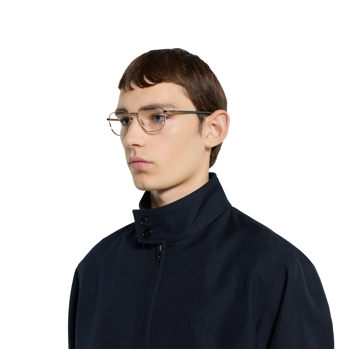 Round optical frame in gold-toned | GUCCI® US