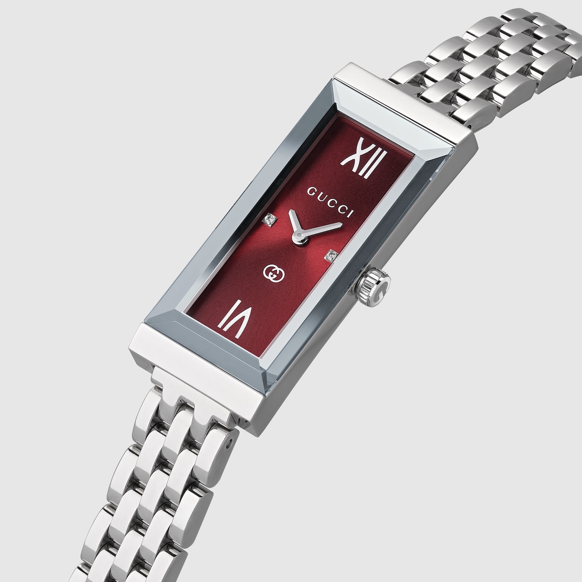 G-Frame watch, 14x34mm in steel | GUCCI® AE