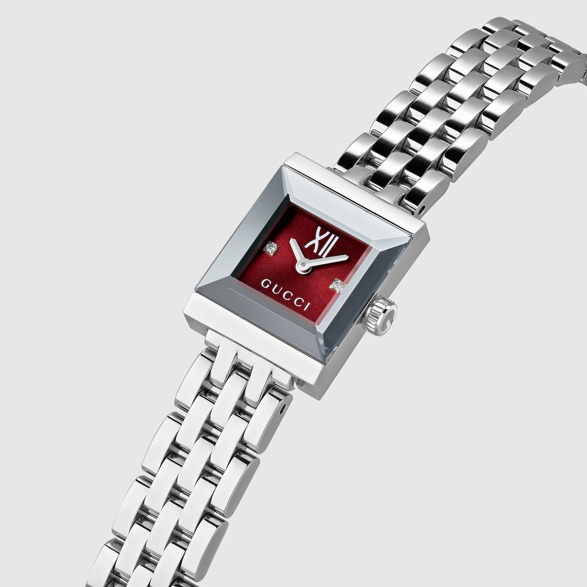 G-Frame watch, 14x18mm in steel | GUCCI® UK