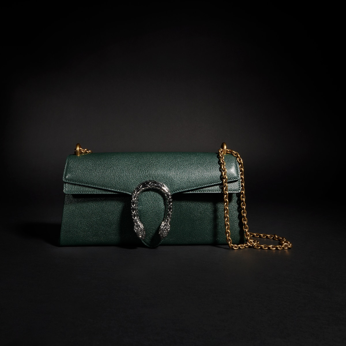 Dionysus medium shoulder bag in green leather | GUCCI® CA