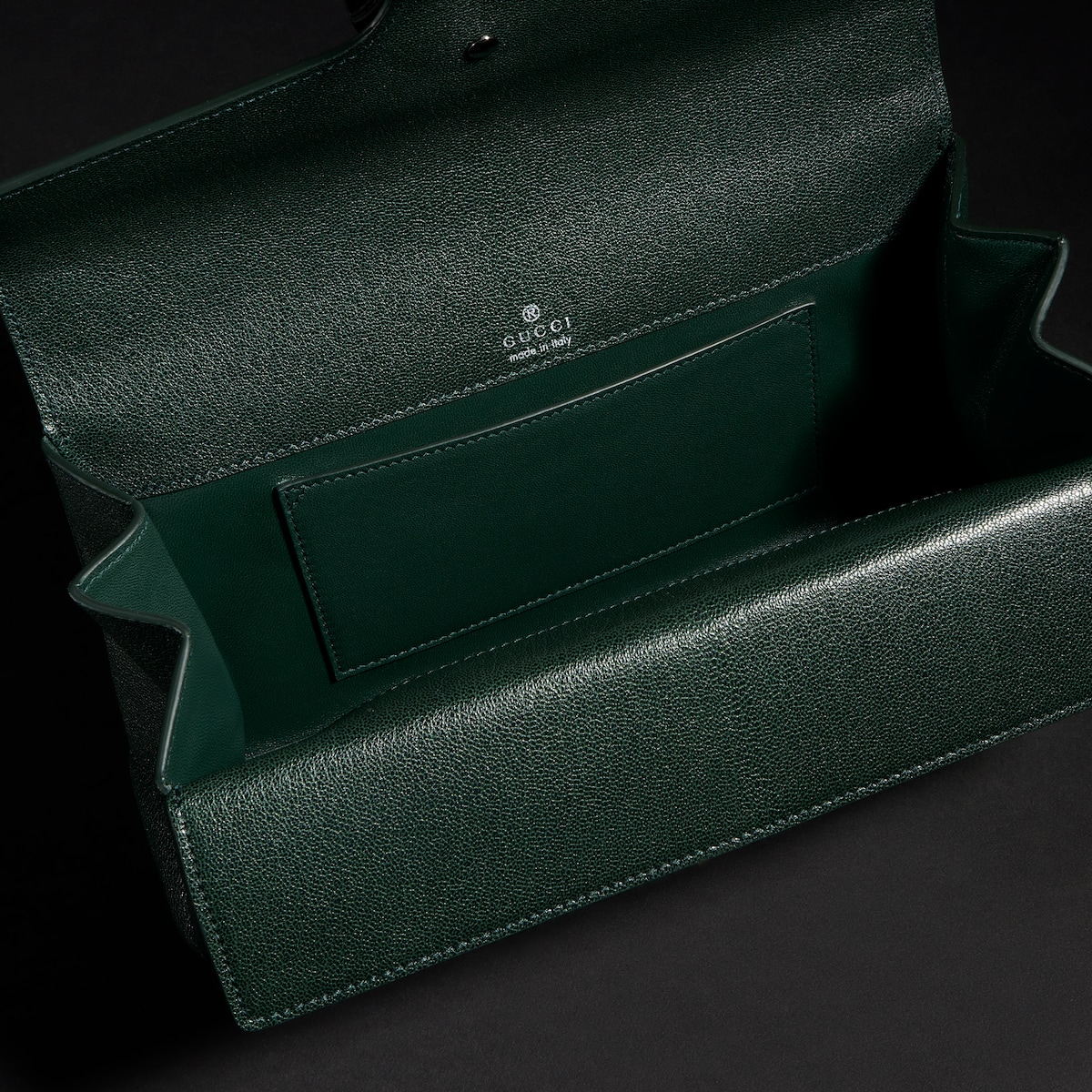 Dionysus medium shoulder bag in green leather | GUCCI® CA