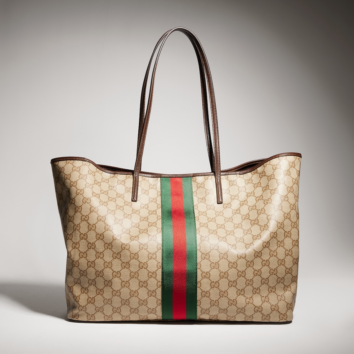 Gucci Tribeca large tote bag in sand and brown GG canvas | GUCCI® NZ