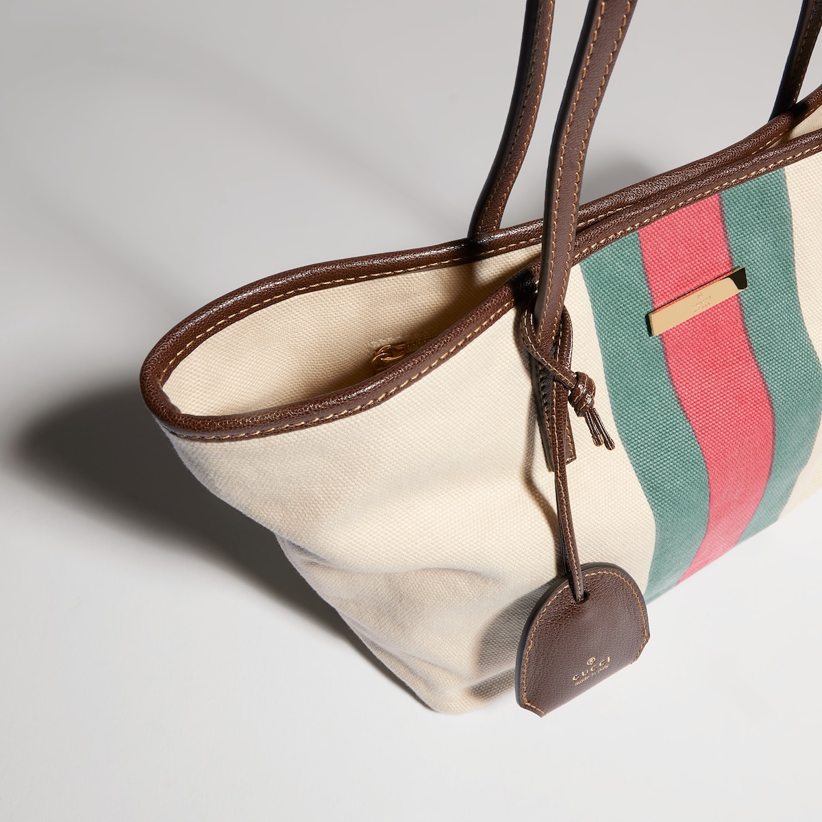 Gucci Tribeca small tote bag in natural canvas | GUCCI® US