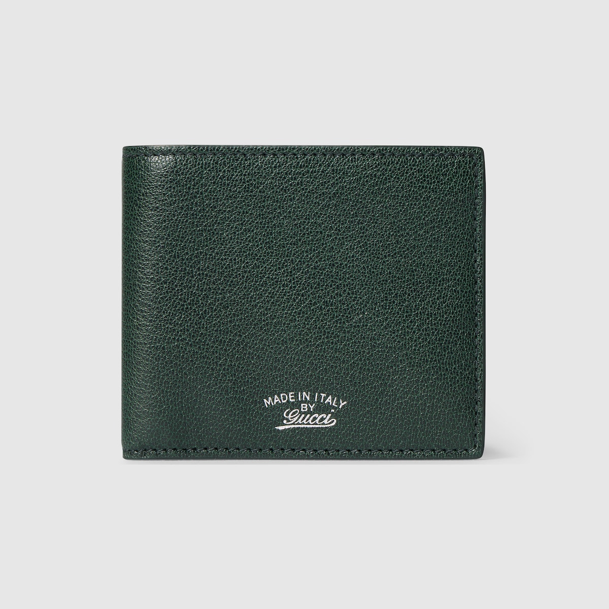 Lira bi-fold wallet in dark green leather | GUCCI® ZA
