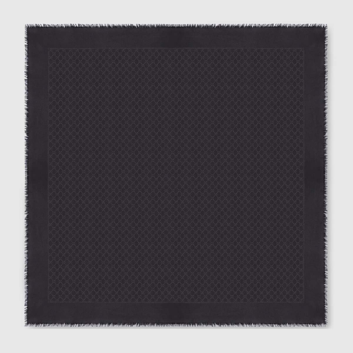GG silk wool lamé shawl in black | GUCCI® SG