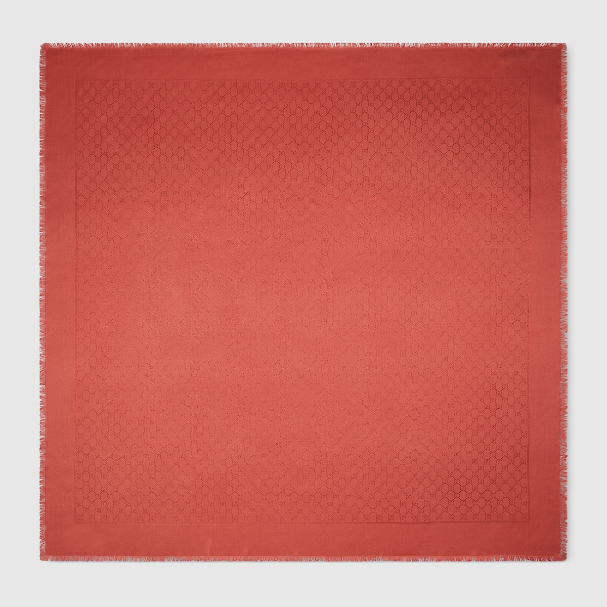 GG silk wool lamé shawl in orange | GUCCI® SG
