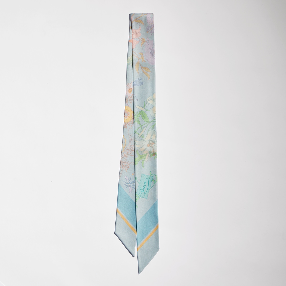 Printed silk ribbon in multicolor | GUCCI® CA