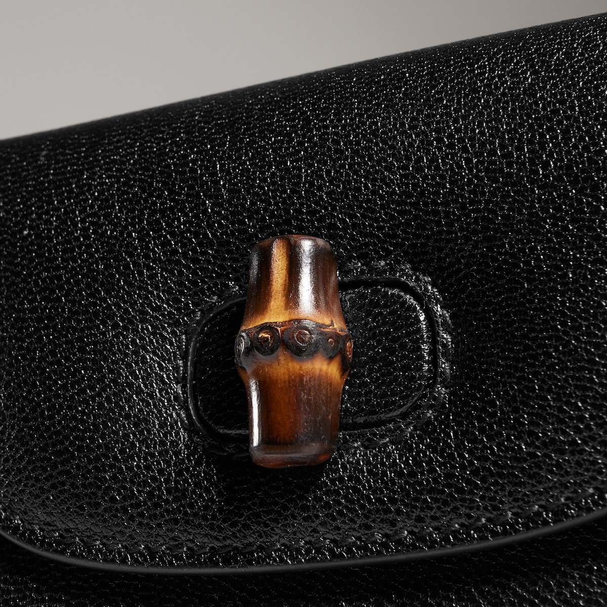 Card case with bamboo in black leather | GUCCI® AU