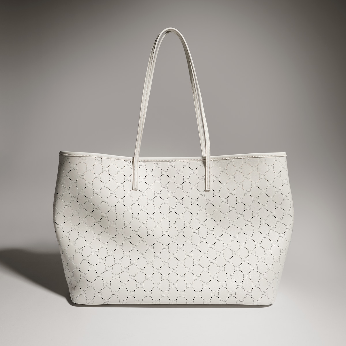 Gucci Tribeca large tote bag in white GG leather | GUCCI® ZA