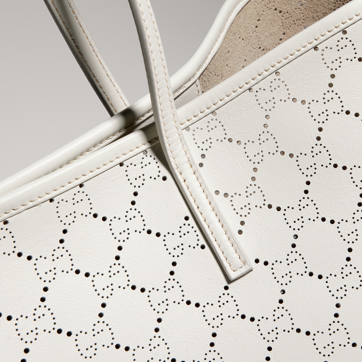 Gucci Tribeca large tote bag in white GG leather | GUCCI® ZA