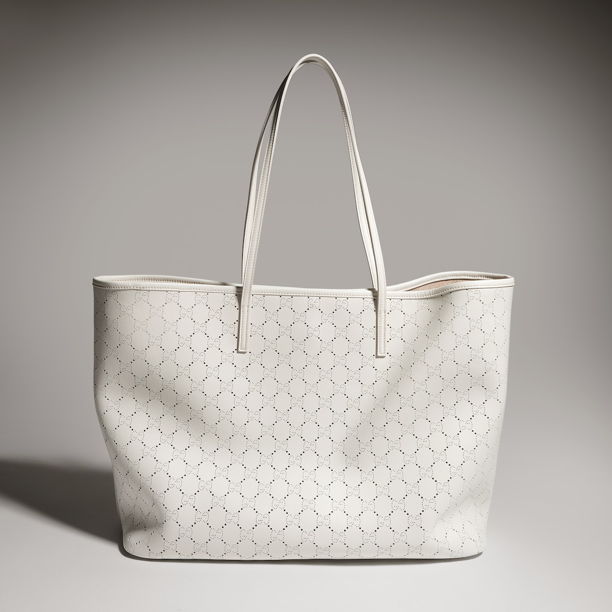 Gucci Tribeca large tote bag in white GG leather | GUCCI® ZA