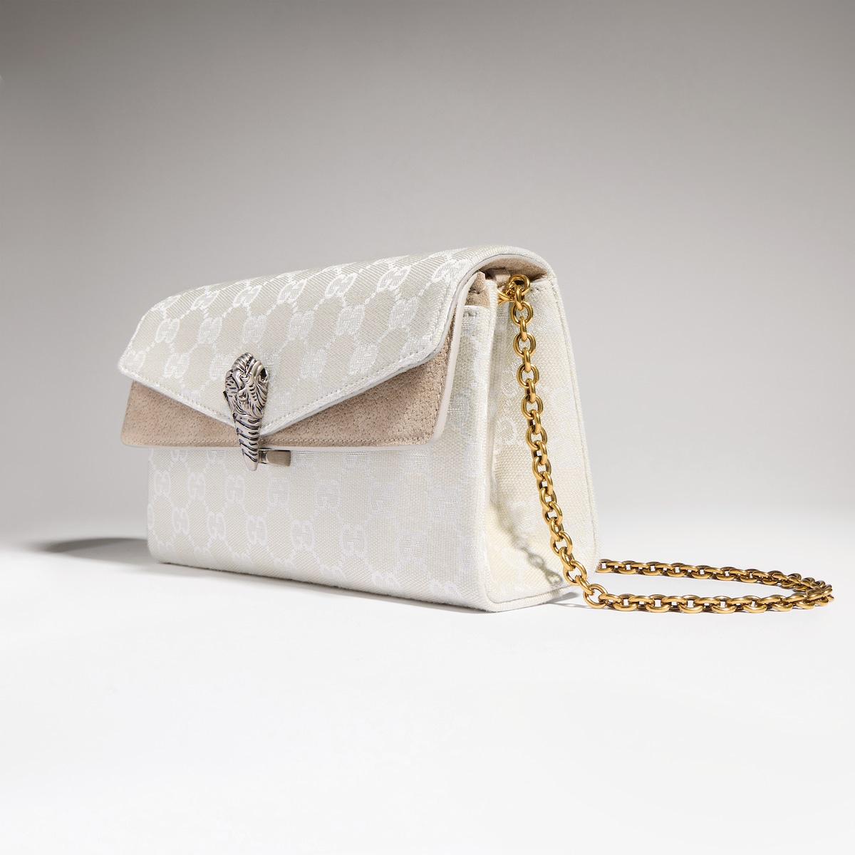 Dionysus small shoulder bag in ivory GG canvas | GUCCI® UK