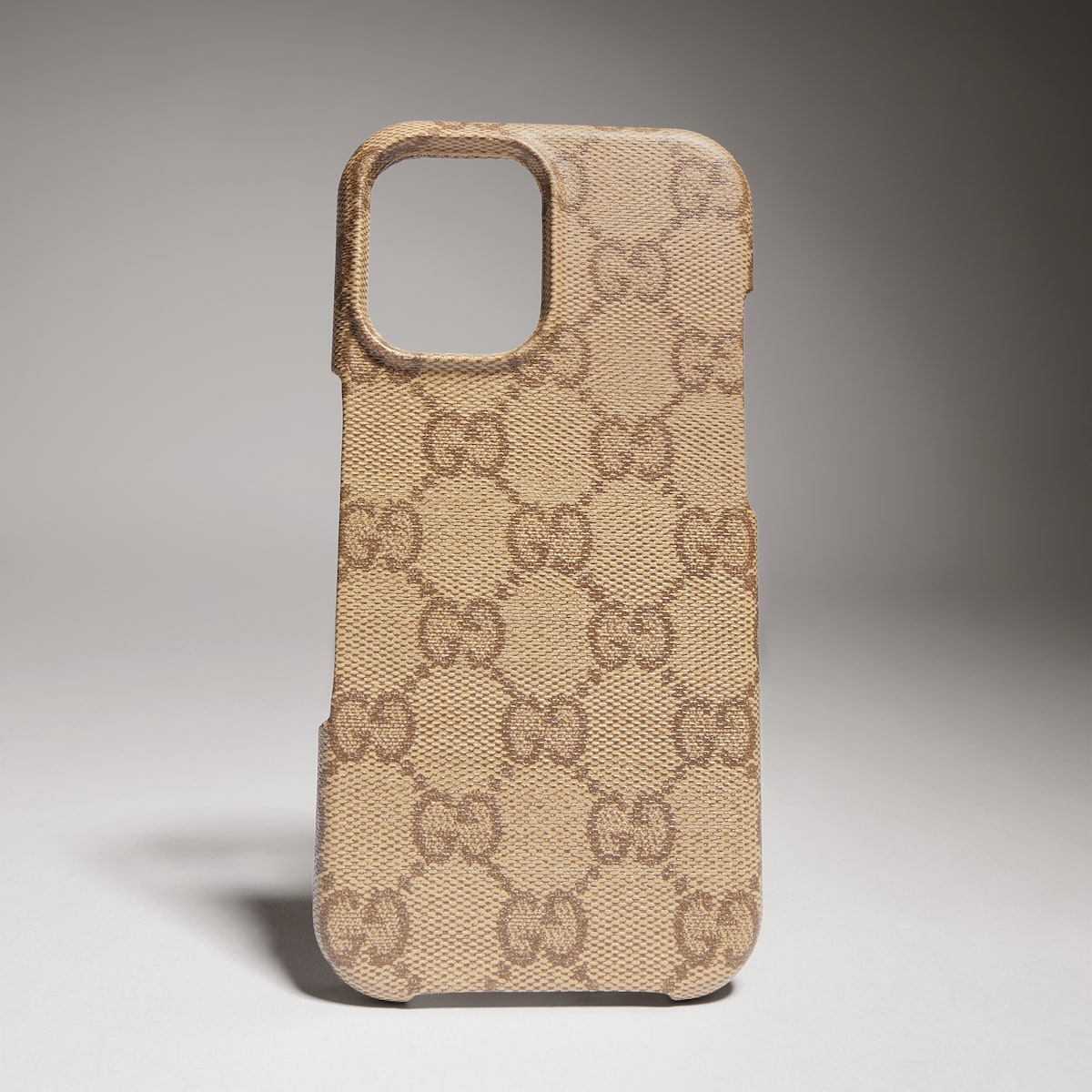 Case for iPhone 17 in sand and brown GG canvas | GUCCI® US
