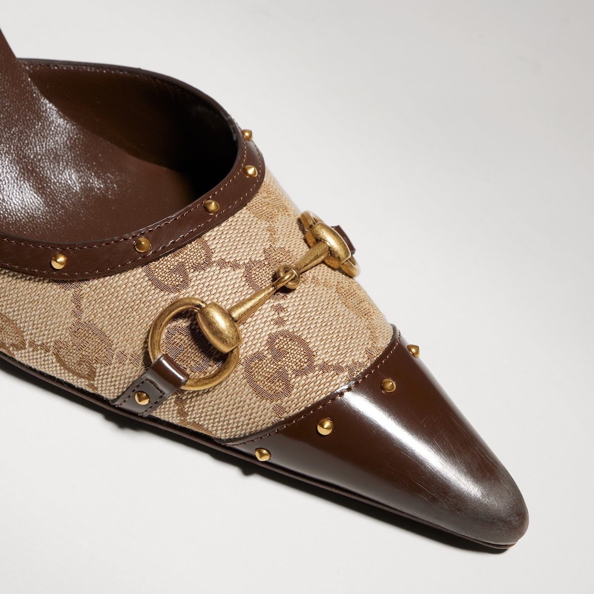 Women's Savoy pump in sand and brown GG canvas | GUCCI® QA