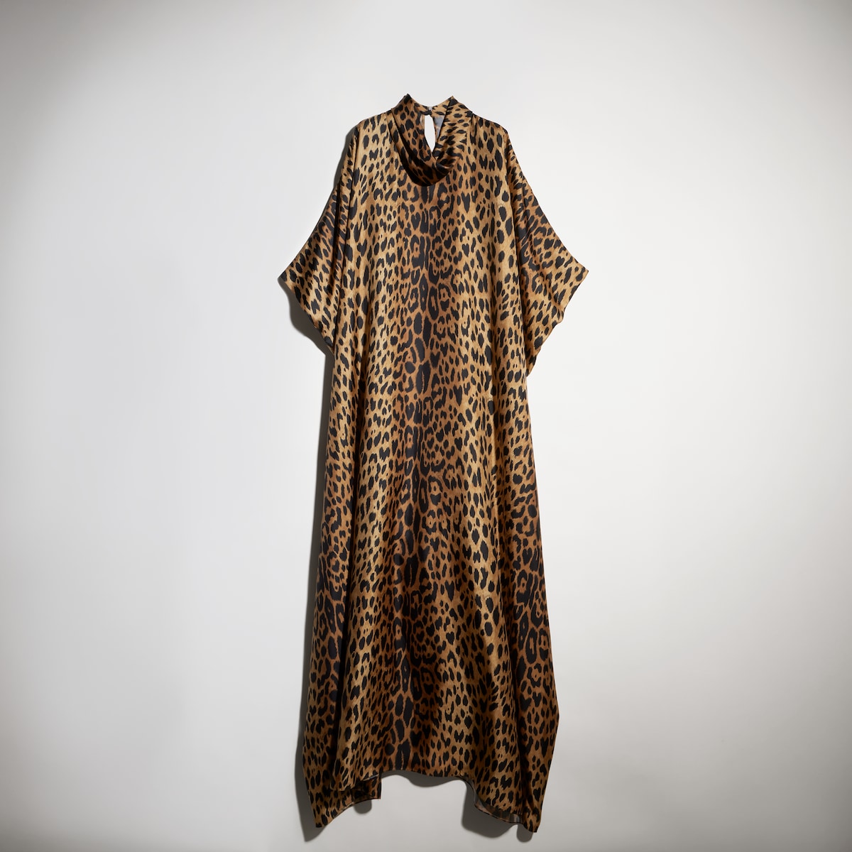 Printed silk dress en brown and black | GUCCI® FR