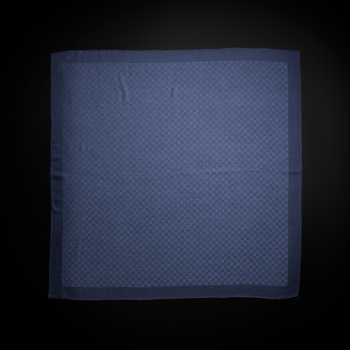 GG wool silk jacquard shawl in blue | GUCCI® US