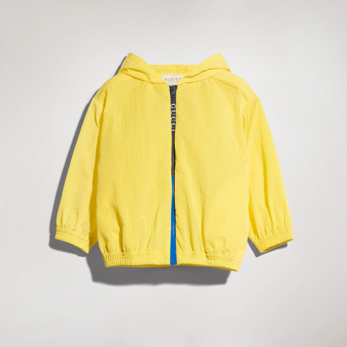 Baby nylon froissé jacket in yellow | GUCCI® IT