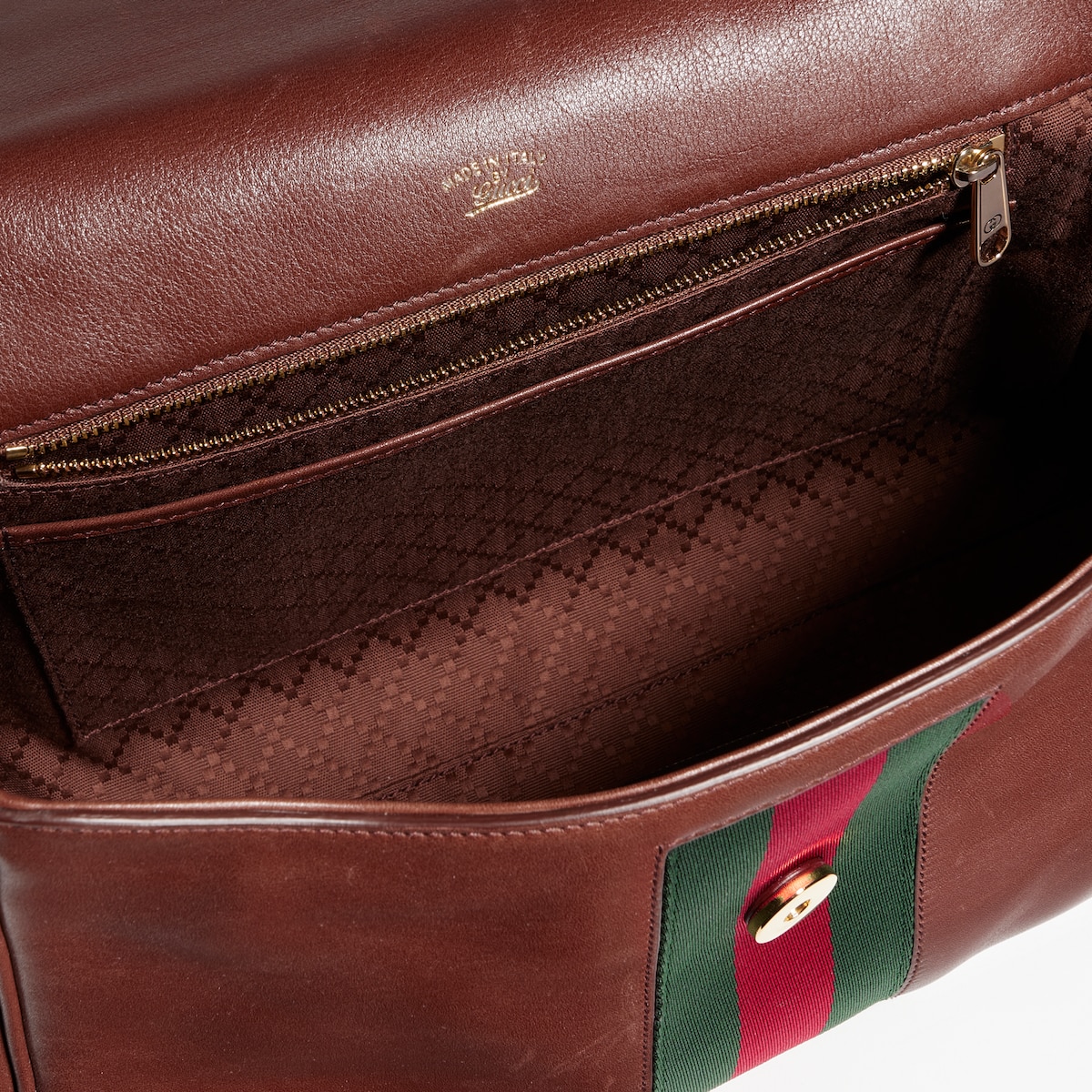 Paparazzo medium top handle bag in chestnut leather | GUCCI® NZ