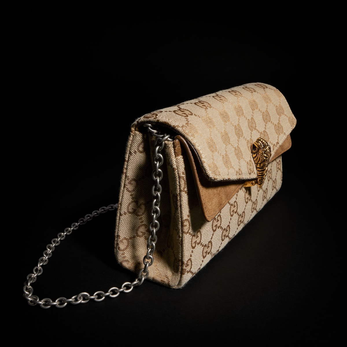 Dionysus small shoulder bag in sand and brown GG canvas | GUCCI® NL