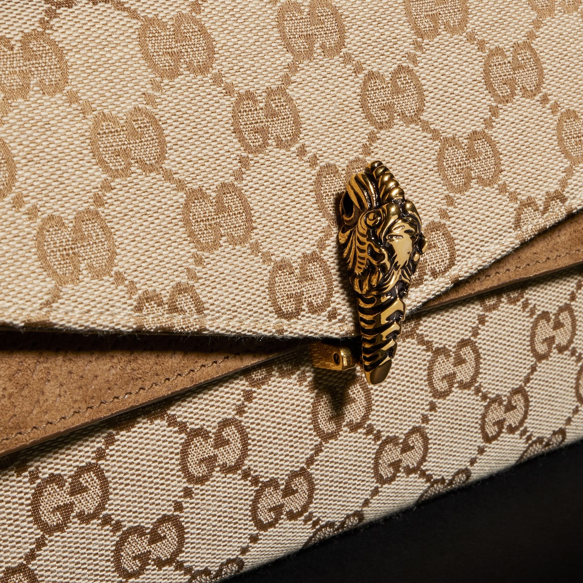 Dionysus small shoulder bag in sand and brown GG canvas | GUCCI® NL