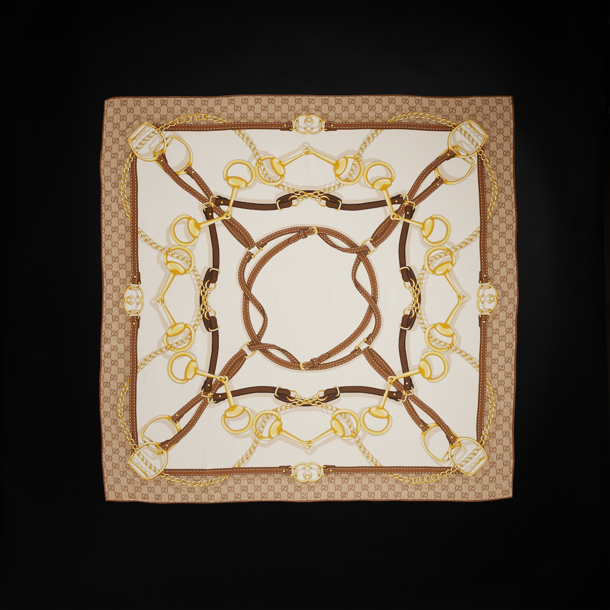 Printed silk crêpe carré in multicolor | GUCCI® AU