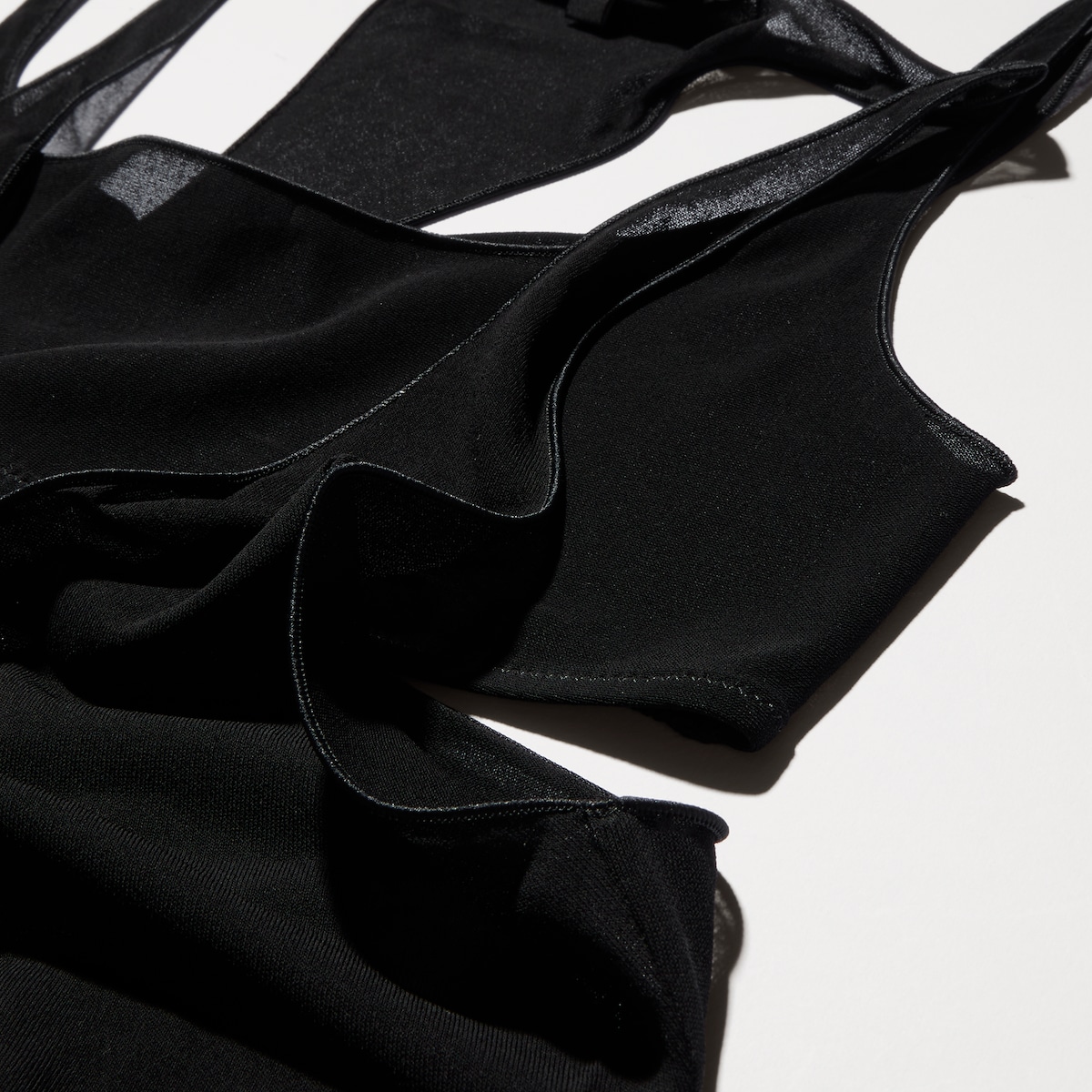 Light crêpe jersey bralette set in black | GUCCI® US