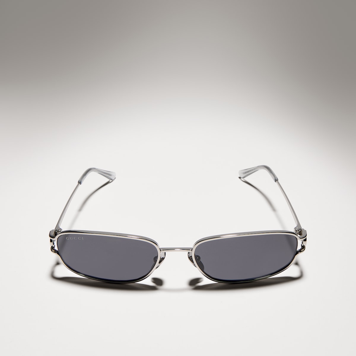 Rectangular-frame sunglasses in silver-toned | GUCCI® UK