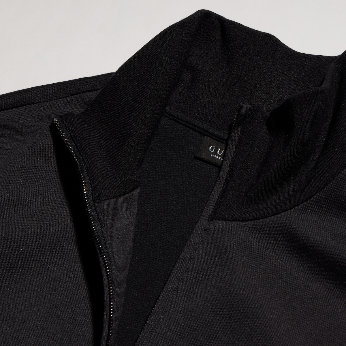 Silk cotton jersey zip jacket in black | GUCCI® SA