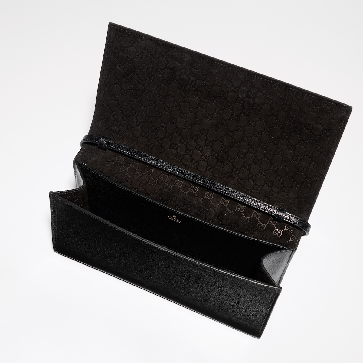 Mini bag with Gucci lettering in black leather | GUCCI® UK