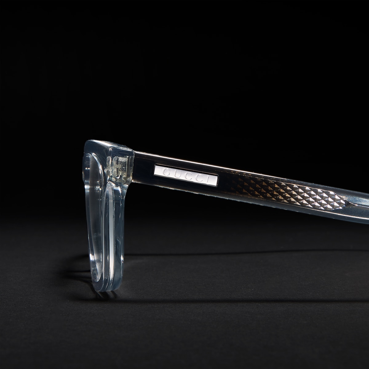 Rectangular optical frame in grey | GUCCI® US