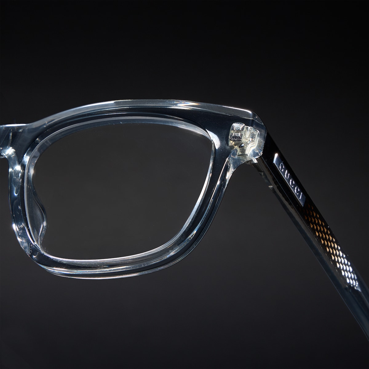Rectangular optical frame in grey | GUCCI® US