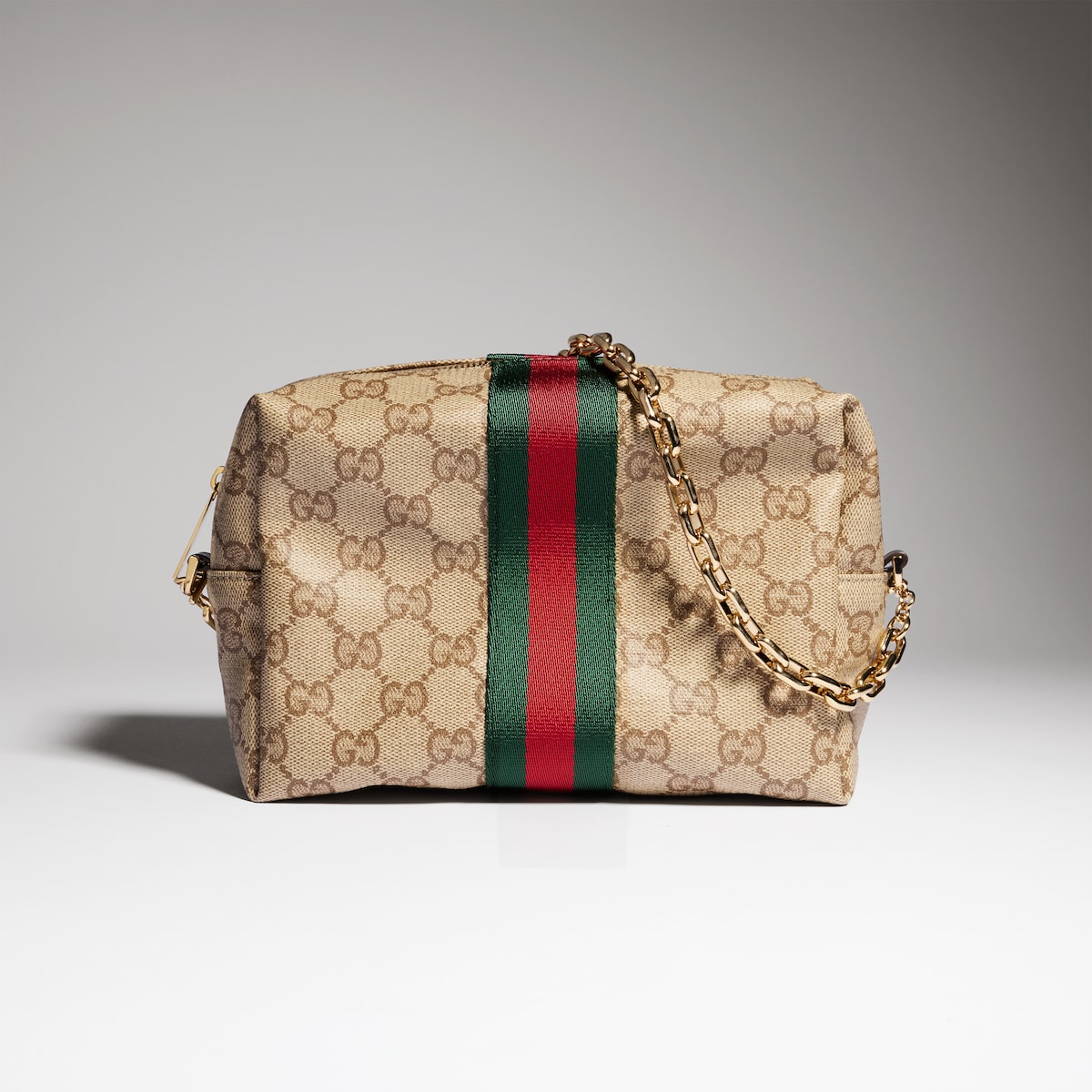 Mini camera bag with Web รุ่นsand and brown GG coated canvas| GUCCI® TH